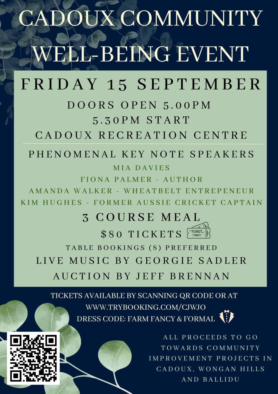 Cadoux Community Wellbeing Event » Shire of Wongan-Ballidu